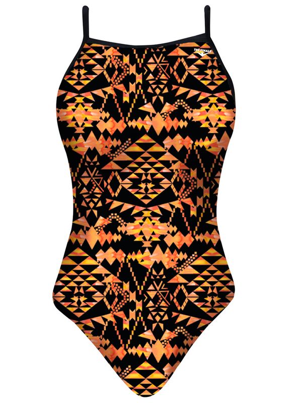 The Finals Aztec Orange One Piece Swimsuit