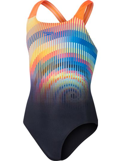 Speedo Powerback One Piece - Navy/Red/Blue