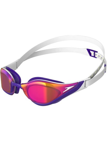 Speedo Fastskin Pure Focus Mirrored Goggles - White & Violet