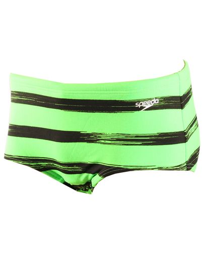 Speedo Neon Stripes Green Trunks