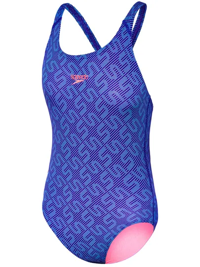 Speedo Monogram Glass Girls One Piece Swimsuit