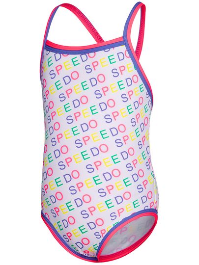 Speedo Carnival Twinback Toddler Girls One Piece Swimsuit
