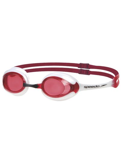 Speedo Merit White & Red Lens Goggles