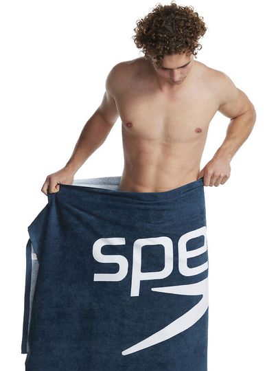 Speedo Adult Hooded Towel - Blue/White