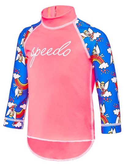 Speedo Day Fairy Logo Toddler Girls Long Sleeve Suntop