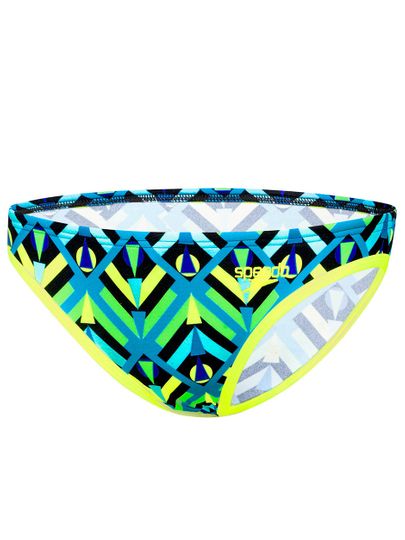Speedo Neon Geo Womens Low Rise Bikini Bottoms