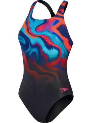 Speedo Medalist One Piece - Blue/Pink/Orange