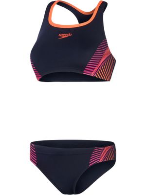 Speedo Two Piece - Navy/Pink/Orange