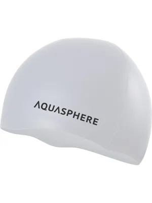 Aqua Sphere Plain Swim Cap - White/Black