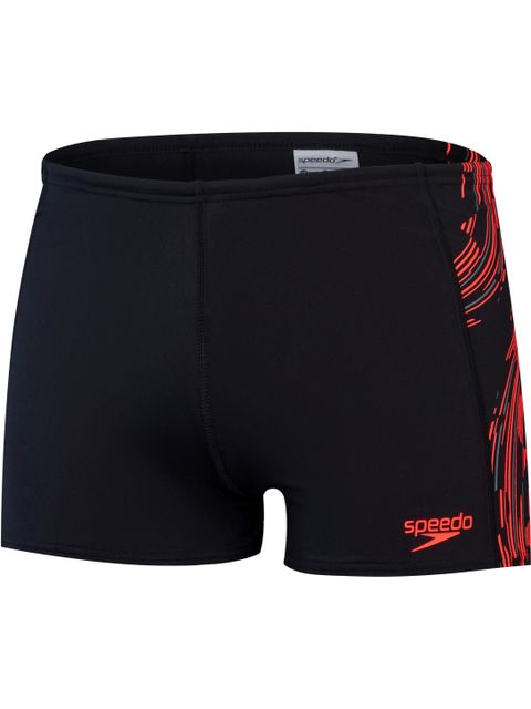 Speedo Tech Panel Aquashorts - Red/Charcoal | Swimmer.com.au
