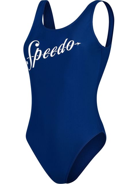 Speedo Deep U-Back One Piece - Ammonite Blue/White