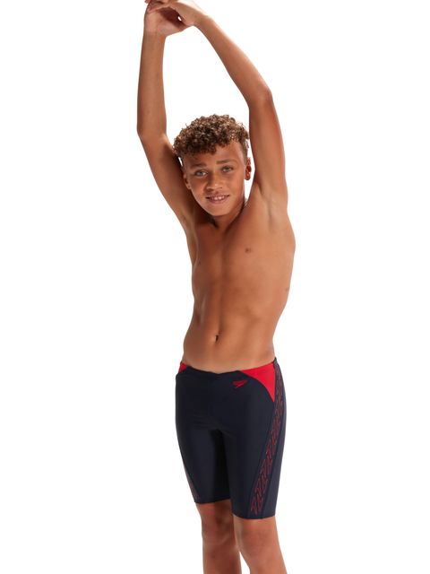 Speedo Splice Jammers - Hyperboom Fed Red | Swimmer.com.au