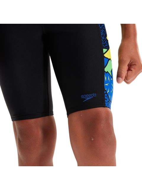 Speedo Panel Jammers - Flame/Yellow/Green | Swimmer.com.au