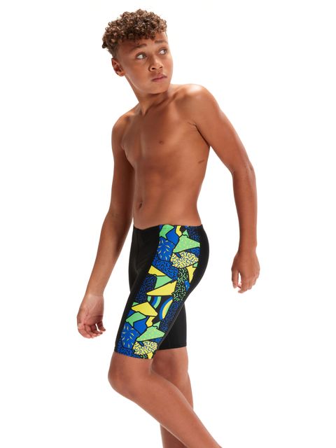 Speedo Panel Jammers - Flame/Yellow/Green