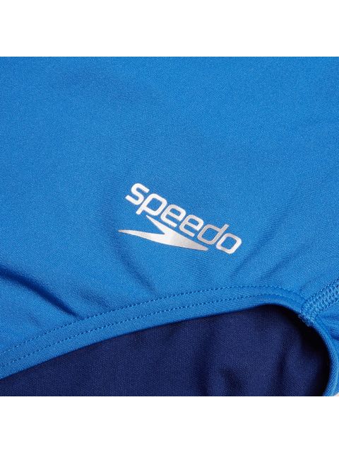 Speedo Solid V-Back One Piece - Sevres Blue | Swimmer.com.au