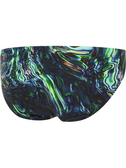 Speedo 7cm Briefs - Black/Cobalt/Green | Swimmer.com.au
