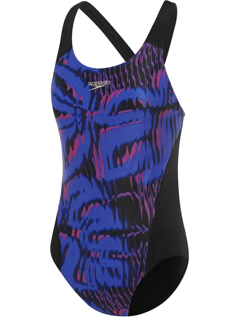 Speedo Allover Digital Recordbreaker One Piece - Lana Leaf/Cobalt Pop ...