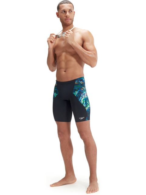 Speedo V-Cut Jammers - Black/Cobalt/Green