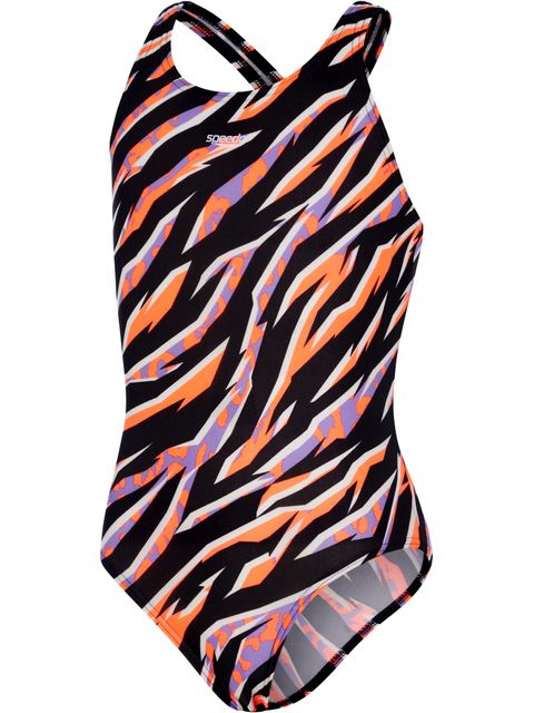 Speedo Allover Medalist One Piece - Siren Red/Miami Lilac