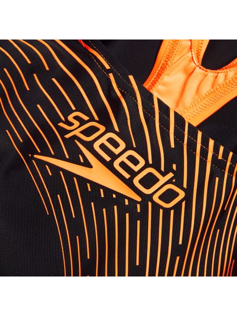 Speedo Medley Logo Medalist One Piece Nectarine
