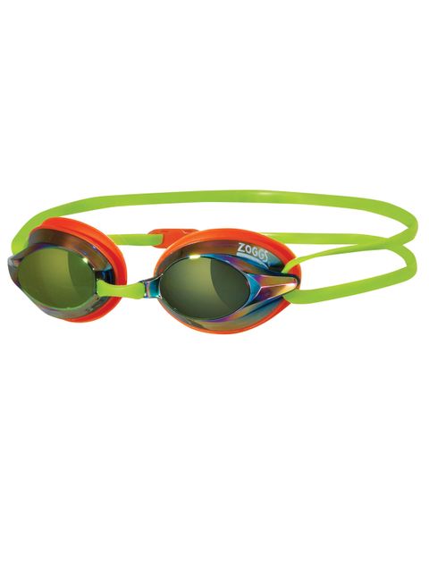 Zoggs Racespex Orange & Green Mirrored Lens Goggles