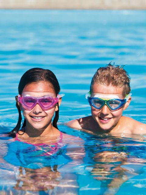 Zoggs Tri Vision Junior Blue & Green Clear Lens Mask