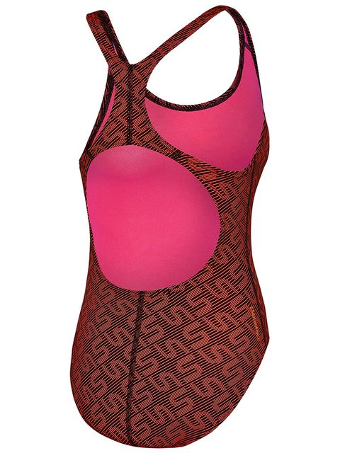 Speedo Monogram Dayglow Girls One Piece Swimsuit