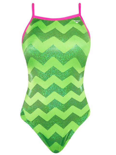 The Finals Zig Zag Lime One Piece Swimsuit