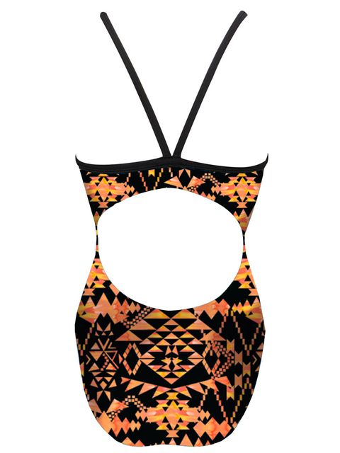 The Finals Aztec Orange One Piece Swimsuit