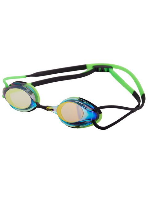 Finz Atomic Lime Mirrored Lens Goggles