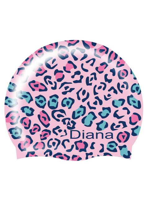 Diana Leopard Silicone Swim Cap