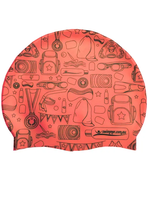 Swimmer.com.au Orange Silicone Swim Cap