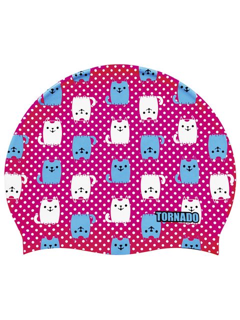 Tornado Kitty Cat Silicone Swim Cap
