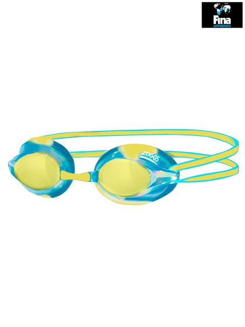 Zoggs Racespex Blue & Yellow Rainbow Mirrored Lens Goggles