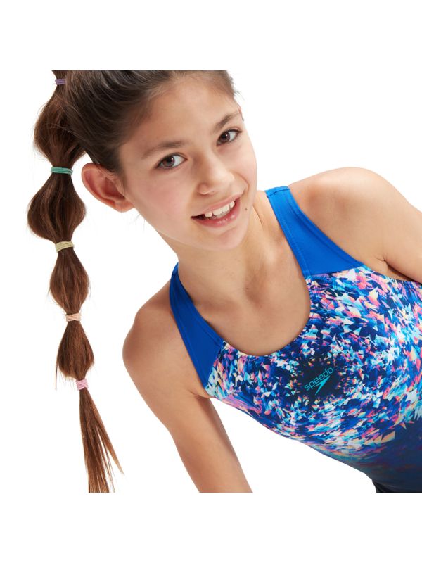 Speedo Splashback One Piece - Navy/Orange/Cobalt