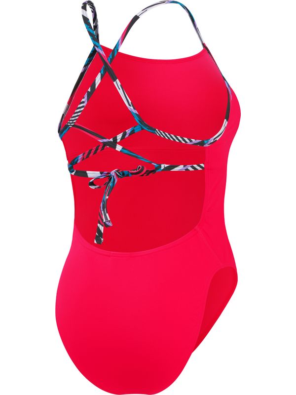 Speedo Lattice Tie Back One Piece - Watermelon