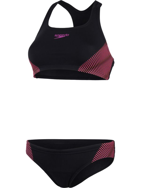 Speedo Placement Sports Bikini - Neon Orchid/Tangerine