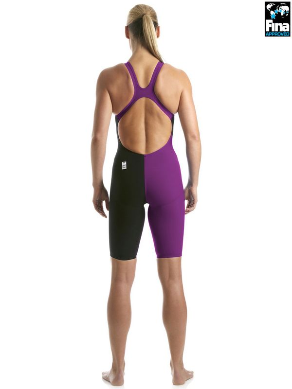 Speedo LZR Elite 2 Black & Purple Kneelength