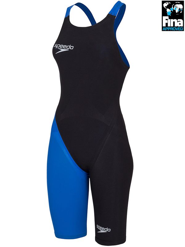Speedo LZR Racer Elite 2 Black & Blue Kneelength