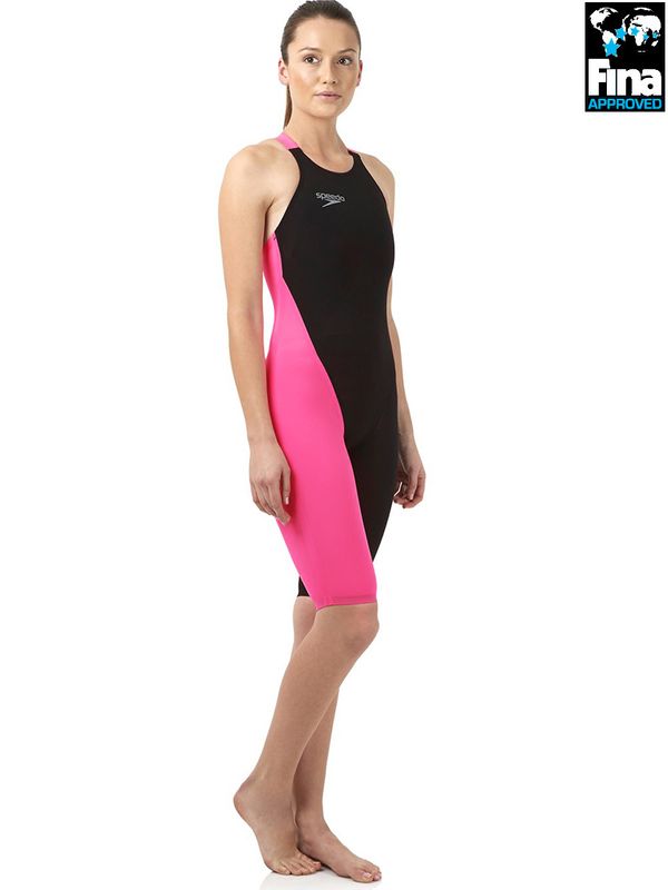 Speedo LZR Racer Elite 2 Black & Pink Kneelength