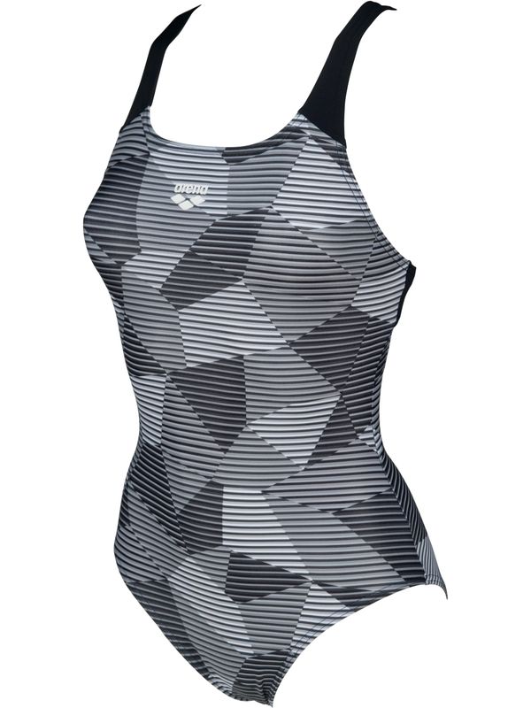Arena Swim Pro Back One Piece - Striped Geo Black