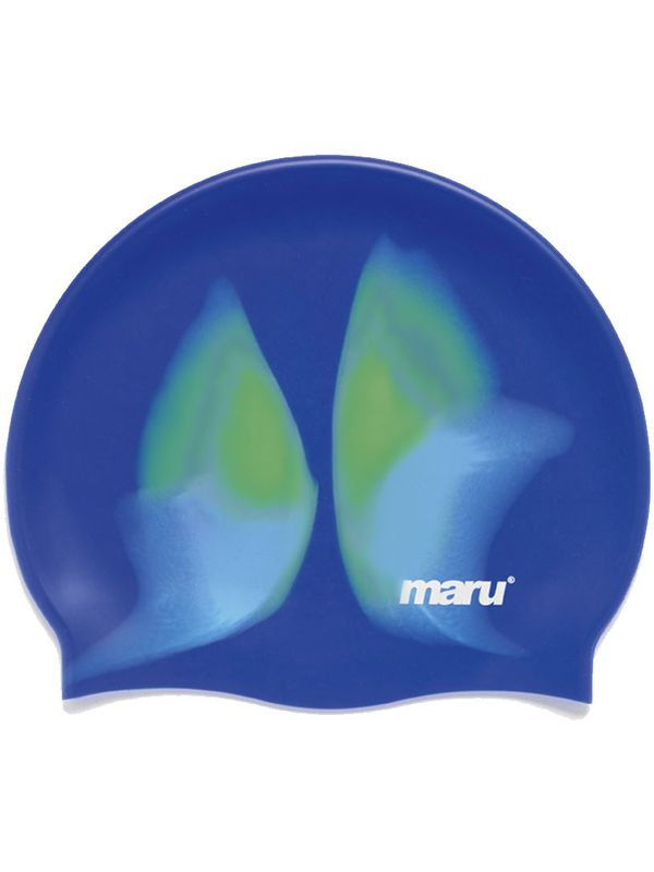 Maru Daze Blue Silicone Swim Cap