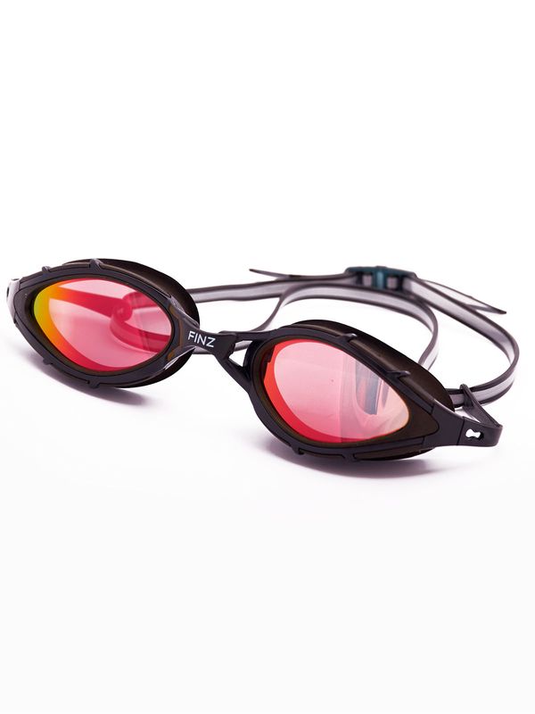 Finz Nest Pro Black and Red Mirrored Lens Goggles