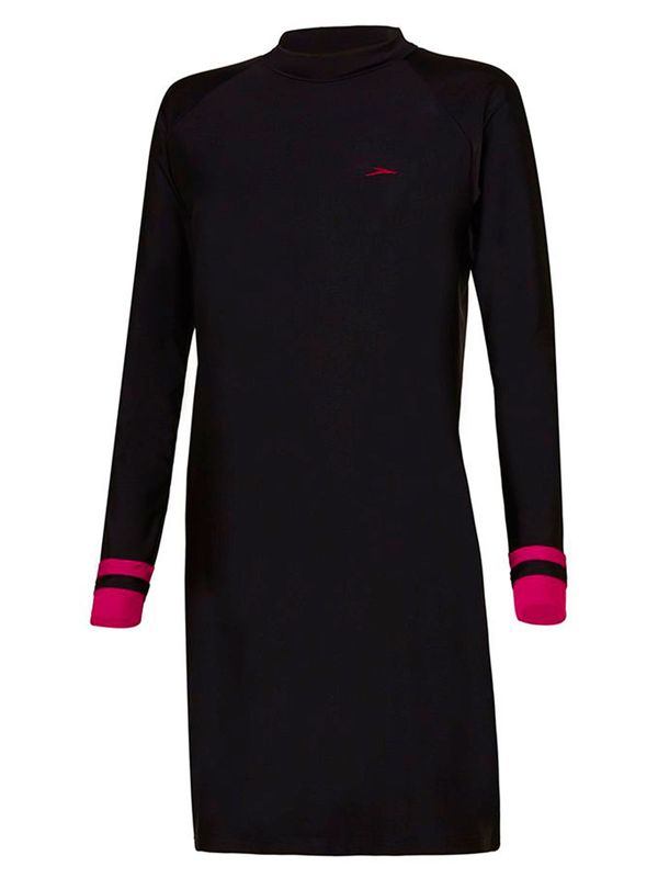 Speedo Black & Rose Womens Swim Dress