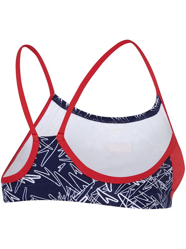 Speedo Boom Monogram Red Womens Crop Top