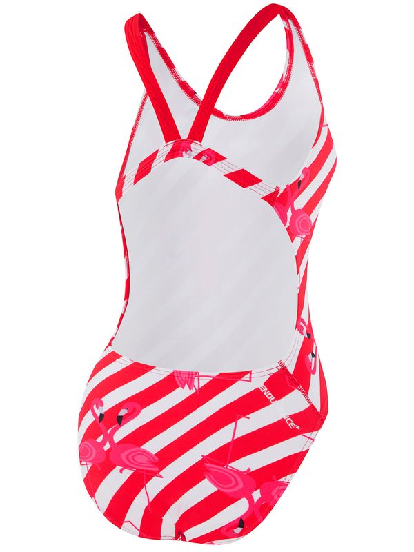 Speedo Flamingo Stripe Leaderback One Piece