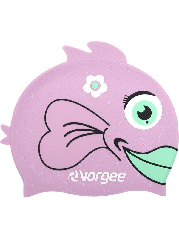 Vorgee Fishhead Swim Cap - Miss Fish Light Purple