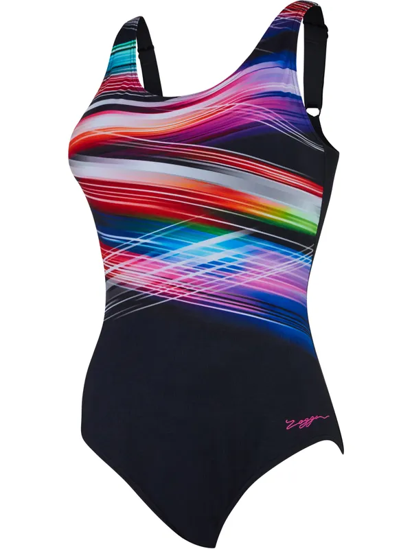 Zoggs Adjustable Scoopback One Piece - Prism Geo