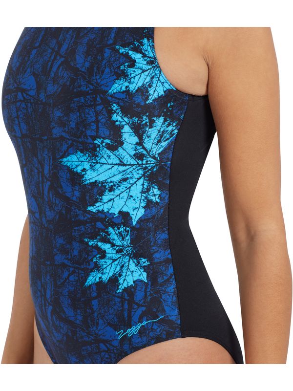 Zoggs Hi Front Womens One Piece - Indigo Forest