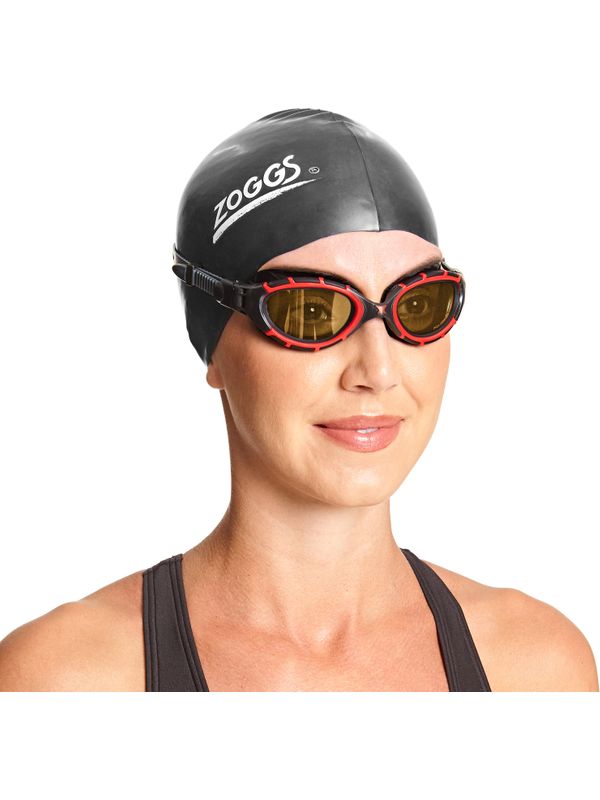 Zoggs Predator Flex Polarized Ultra Goggles Small Fit - Copper/Red/Black
